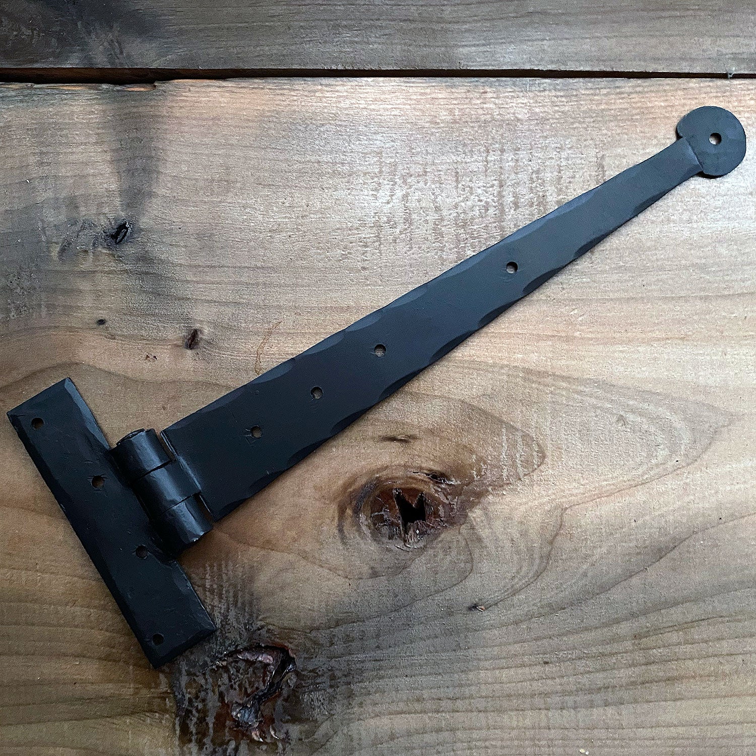 Black Iron Hand Forged T-Hinge 12 Inch – Lostwestern